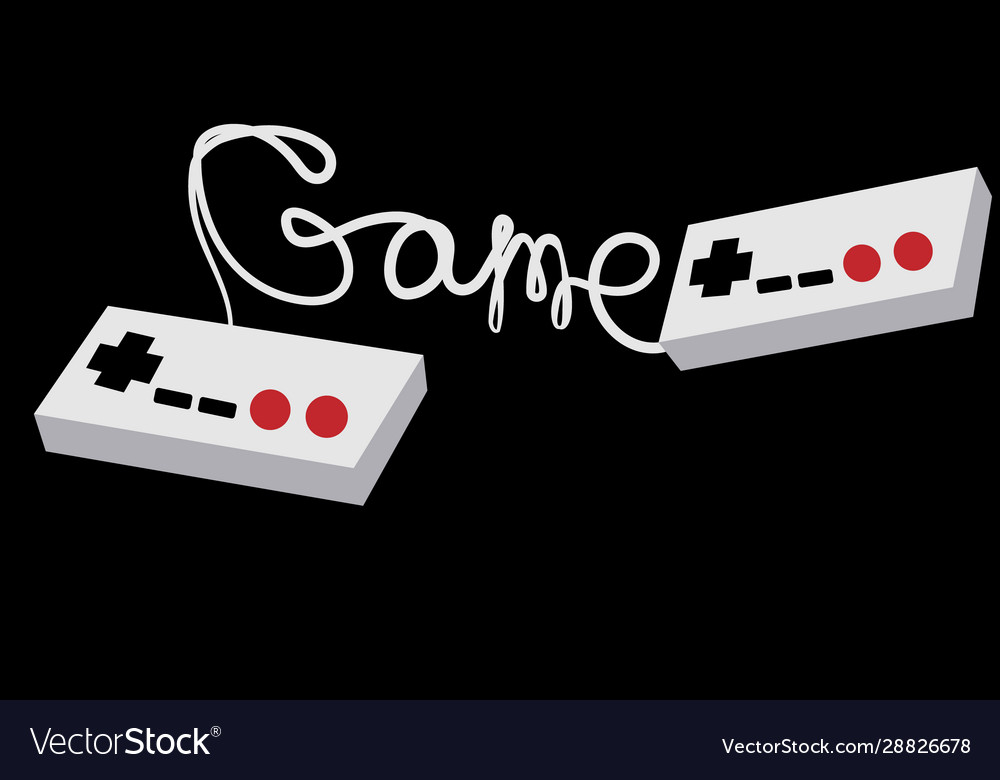 Two Gray Old Retro Hipster Joysticks Royalty Free Vector