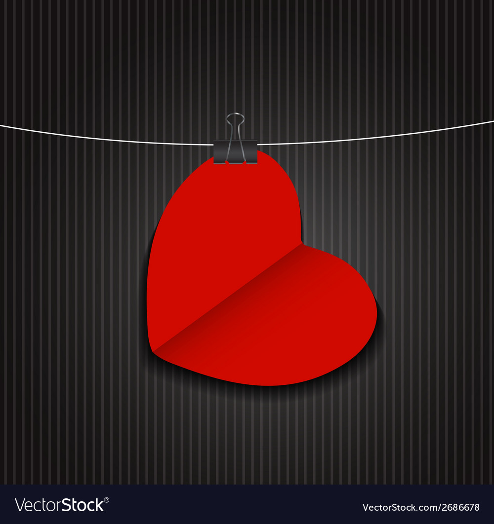 Valentines day paper heart background Royalty Free Vector