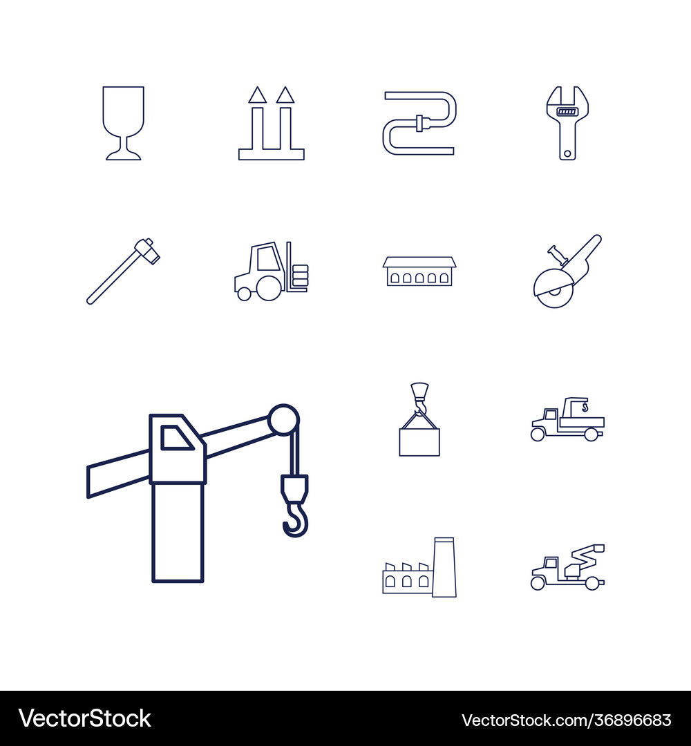13 industrial icons Royalty Free Vector Image - VectorStock