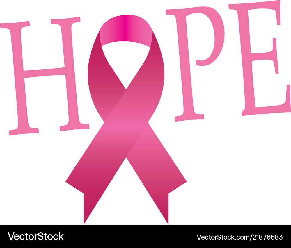Breast cancer ribbon Royalty Free Vector Image
