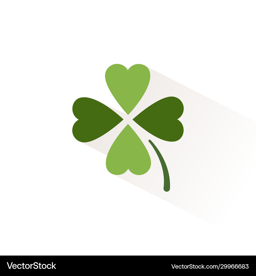 Clover isolated color icon nature Royalty Free Vector Image