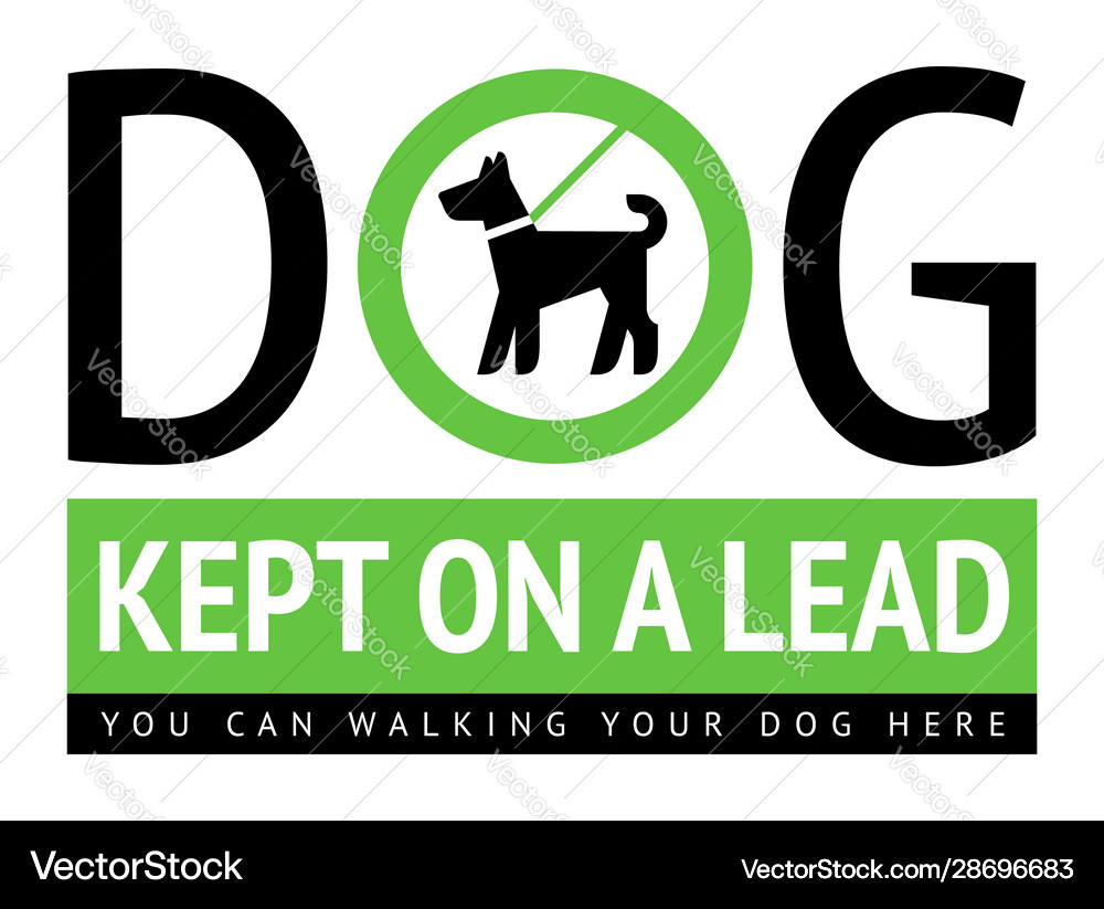 Dog walking allowed modern label for city design Vector Image