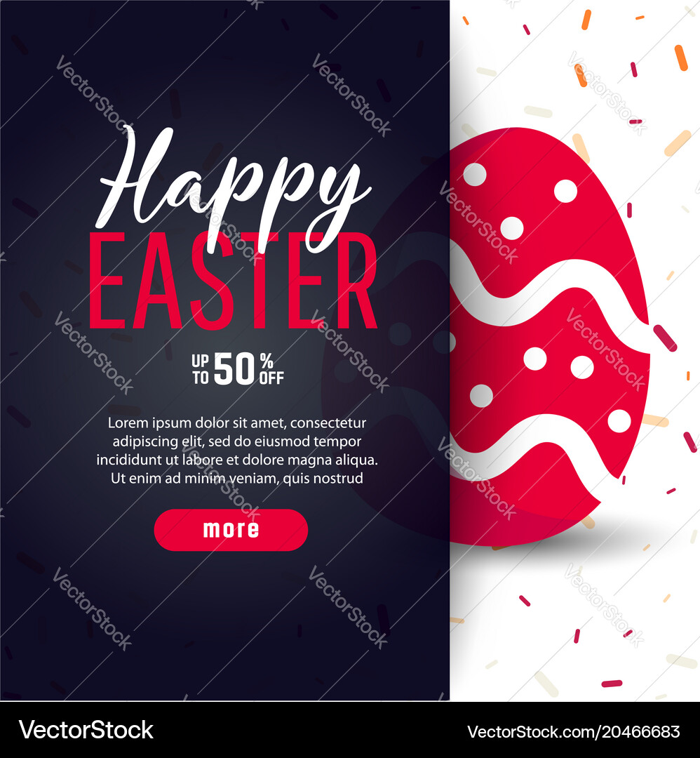 Easter sale banner with place for text Royalty Free Vector