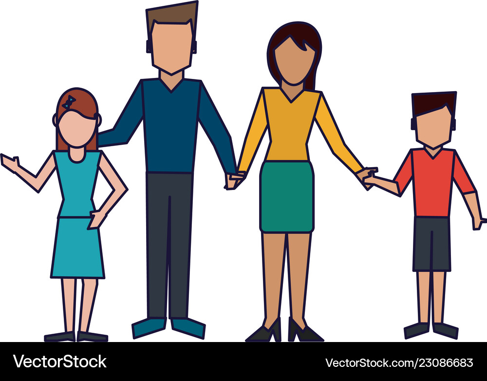 Family avatar concept Royalty Free Vector Image