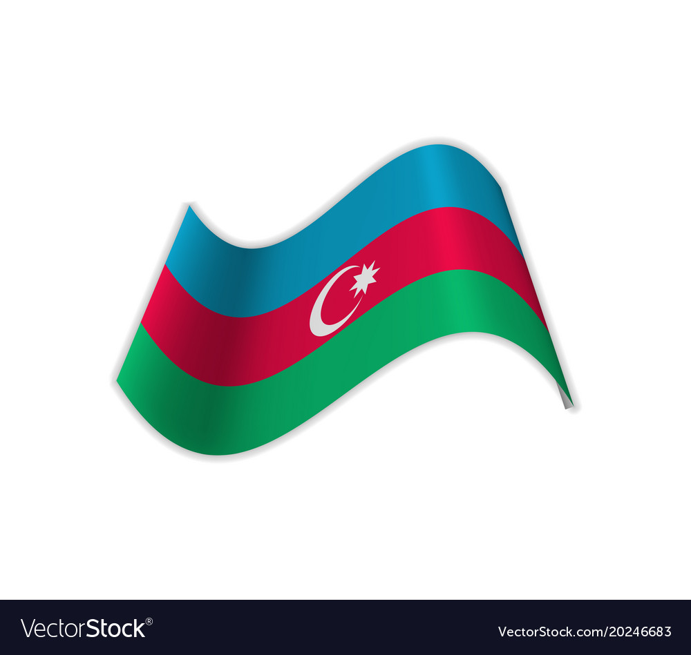 Flag of azerbaijan Royalty Free Vector Image - VectorStock