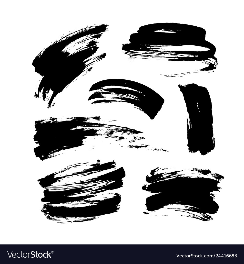 Grunge brush strokes collection Royalty Free Vector Image