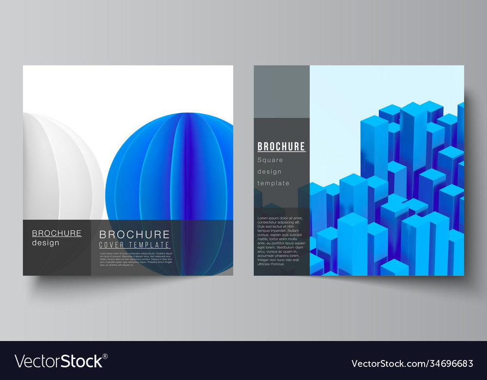 Layout two square format covers Royalty Free Vector Image