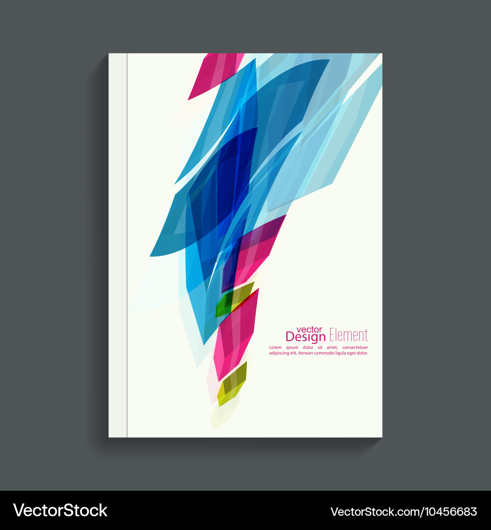 Magazine cover with colored crystals Royalty Free Vector
