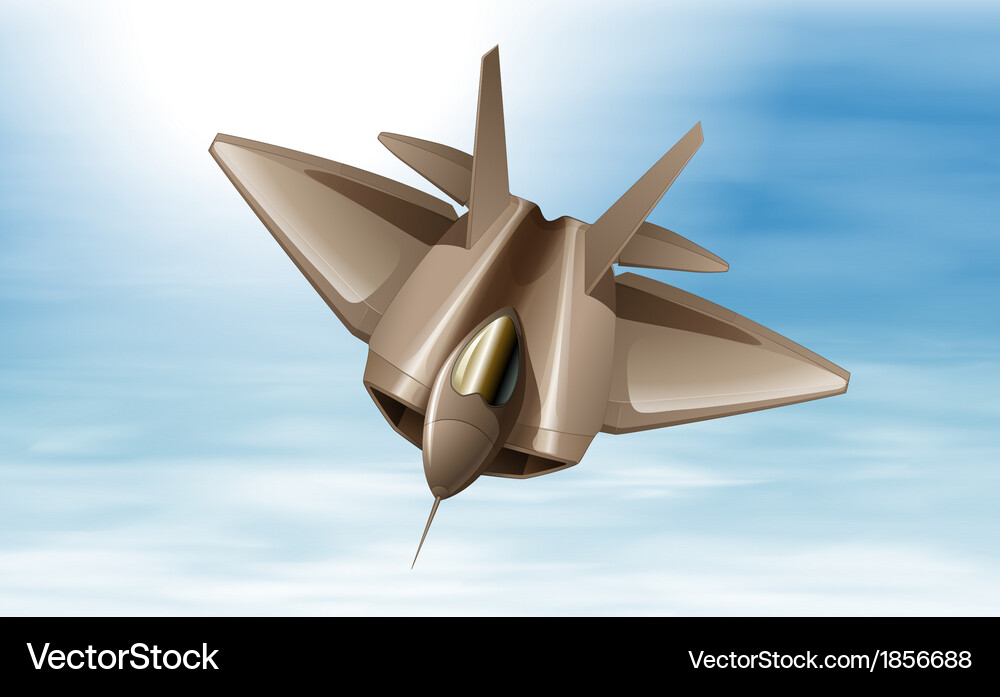 A fighterjet in the air Royalty Free Vector Image