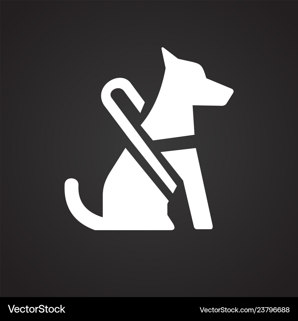Blindness icon on black background for graphic Vector Image