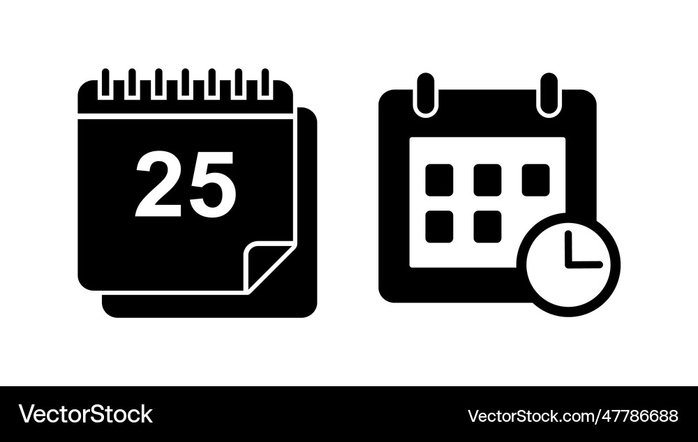 Calendar icon calender symbol Royalty Free Vector Image