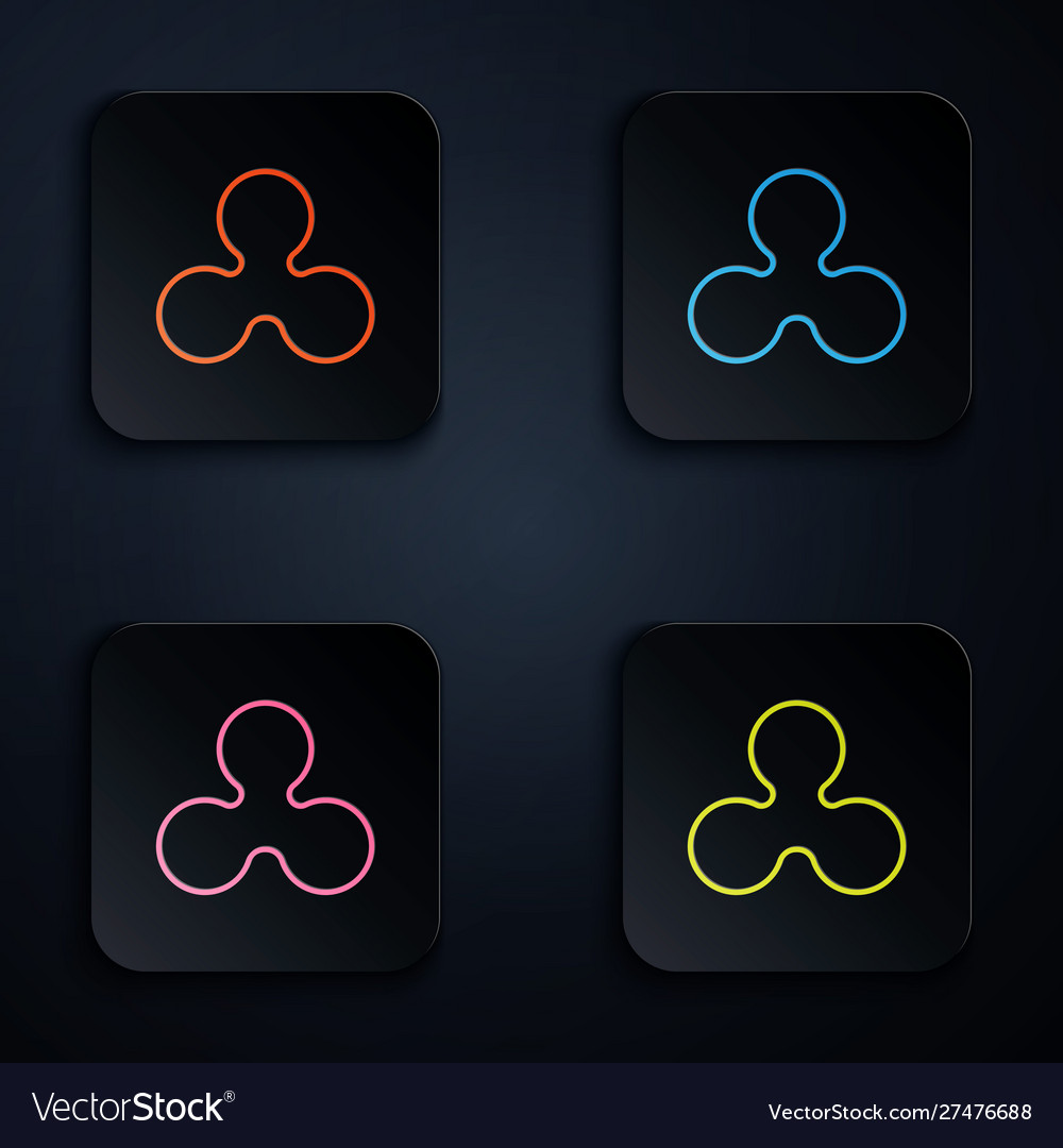 Color neon line cryptocurrency coin ripple xrp Vector Image Color neon line cryptocurrency coin ripple xrp Vector Image