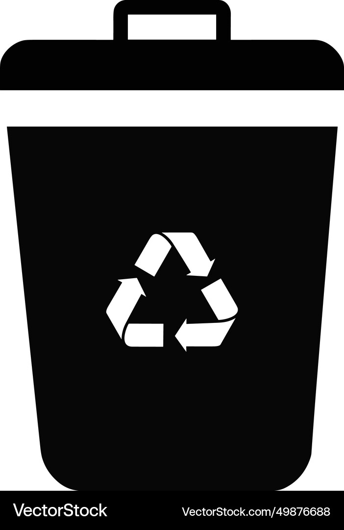 Dust bin box house trash bins recycle Royalty Free Vector