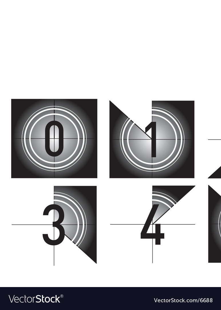 Film countdown Royalty Free Vector Image - VectorStock