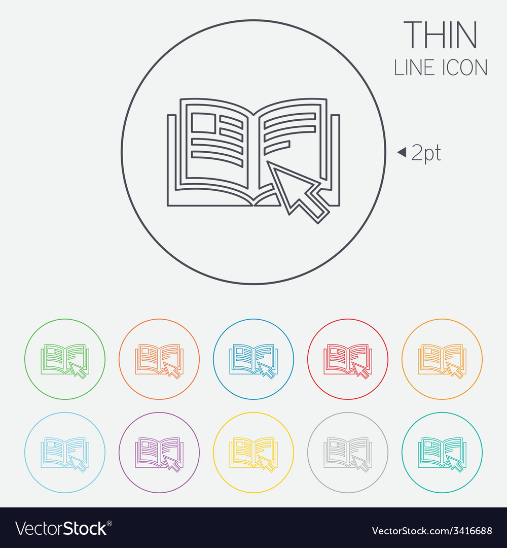 Instruction sign icon manual book symbol Vector Image