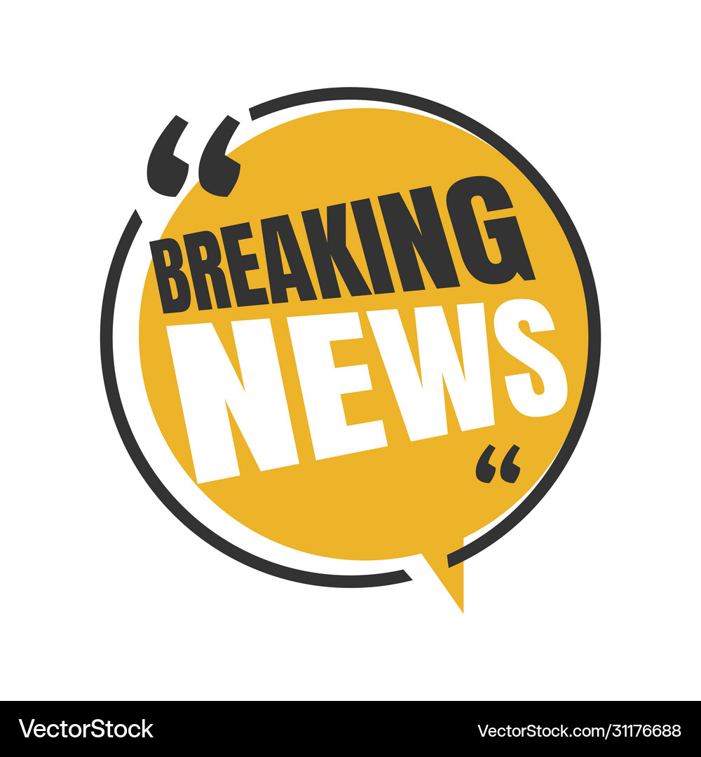 Letter breaking news logo icon Royalty Free Vector Image