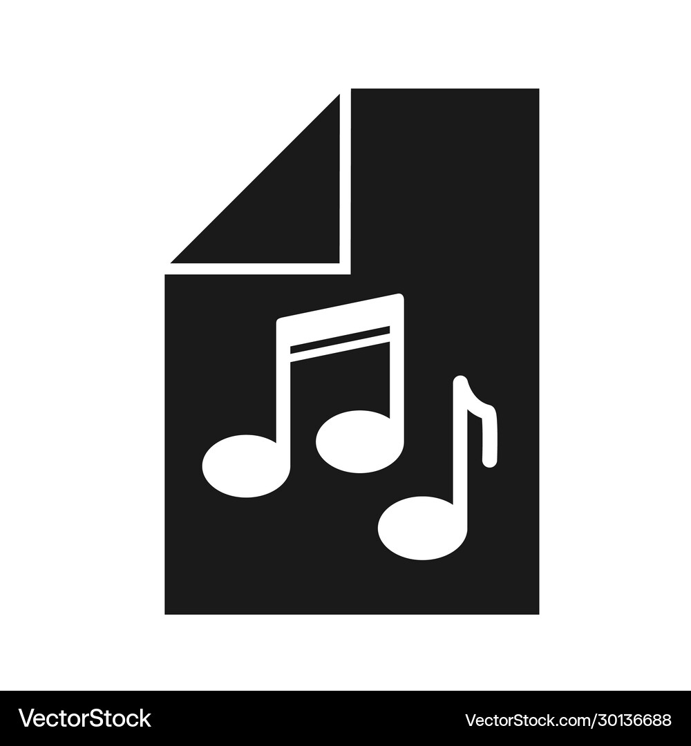 Music file notes on a sheet paper stock Royalty Free Vector