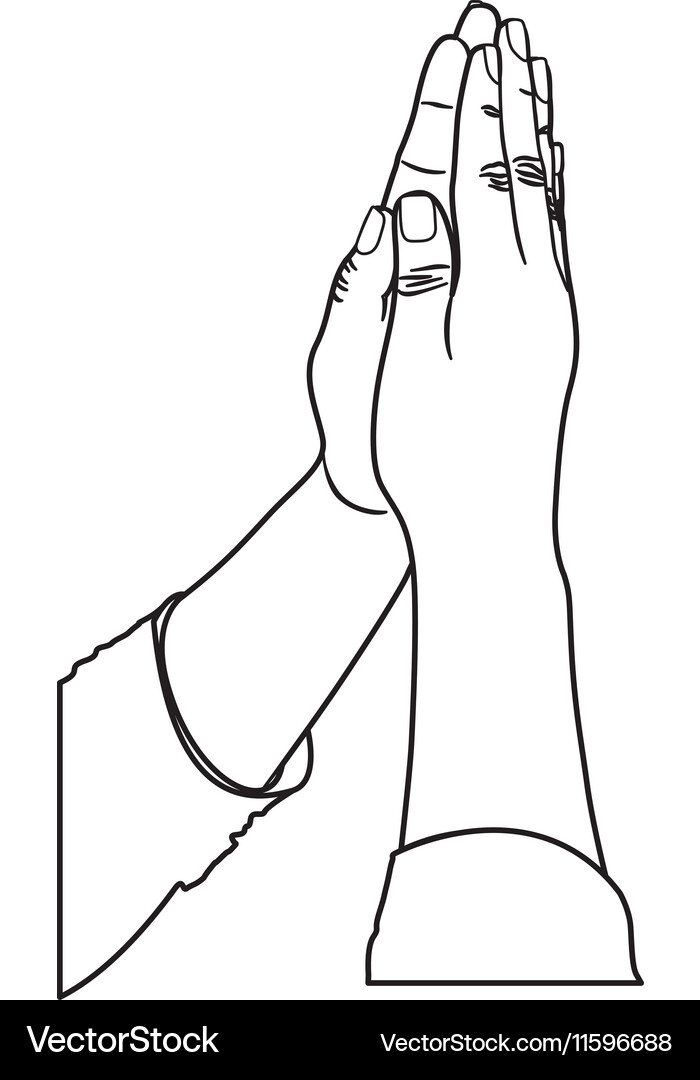 Person in prayer icon image Royalty Free Vector Image