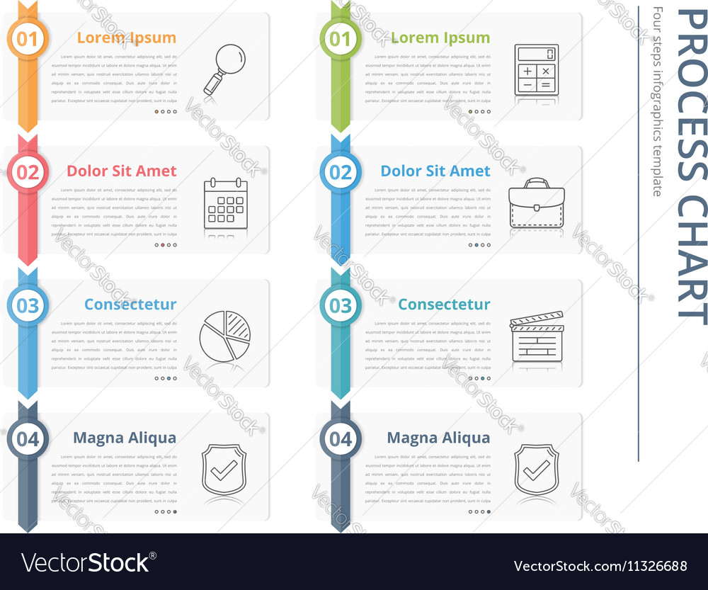 Process chart Royalty Free Vector Image - VectorStock