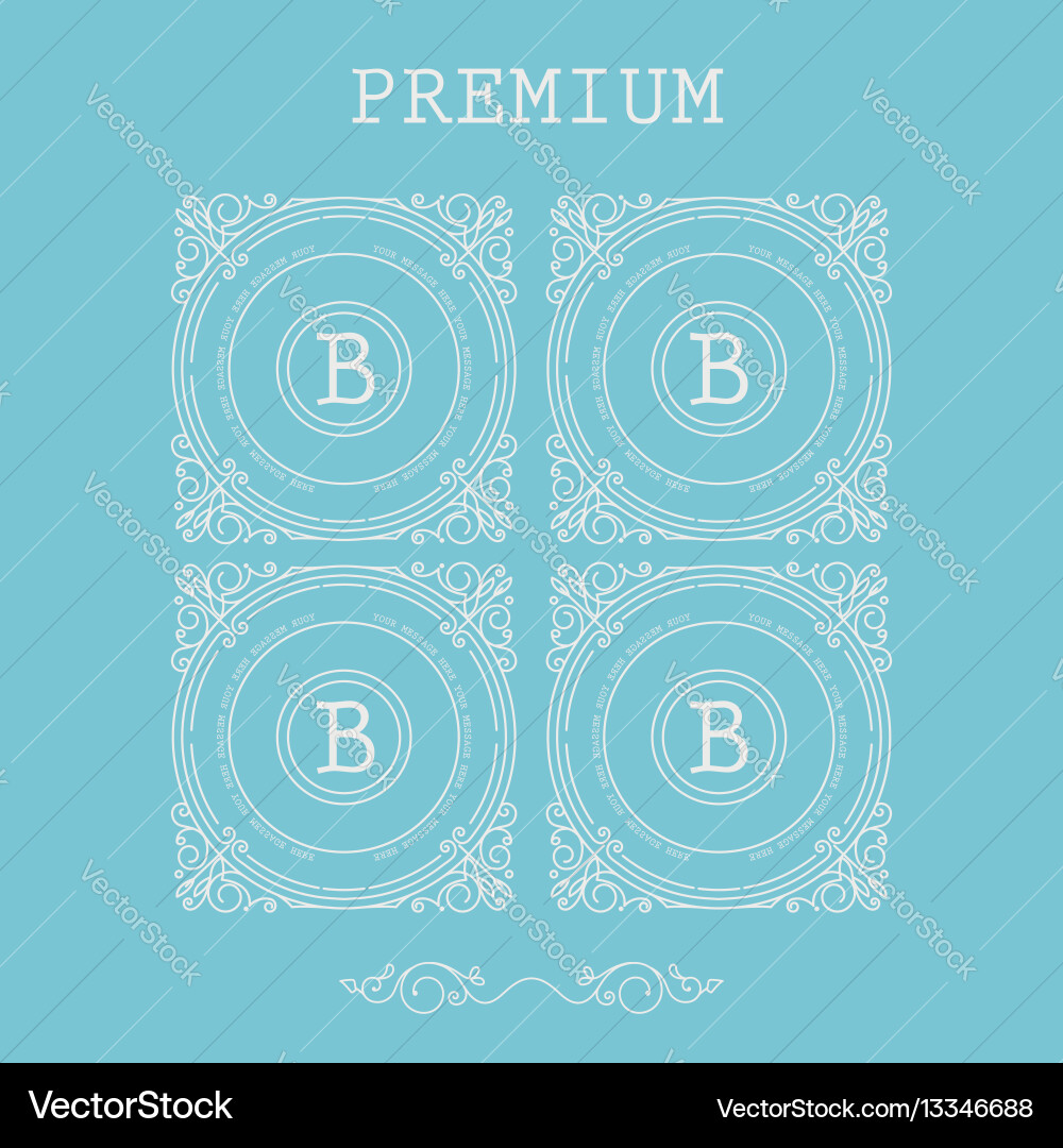 Set of monogram letter b Royalty Free Vector Image
