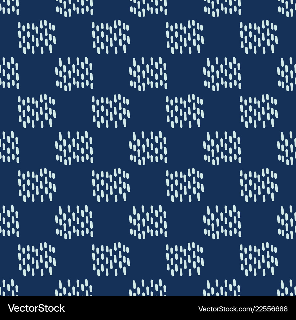 Square motif sashiko style japanese needlework Vector Image