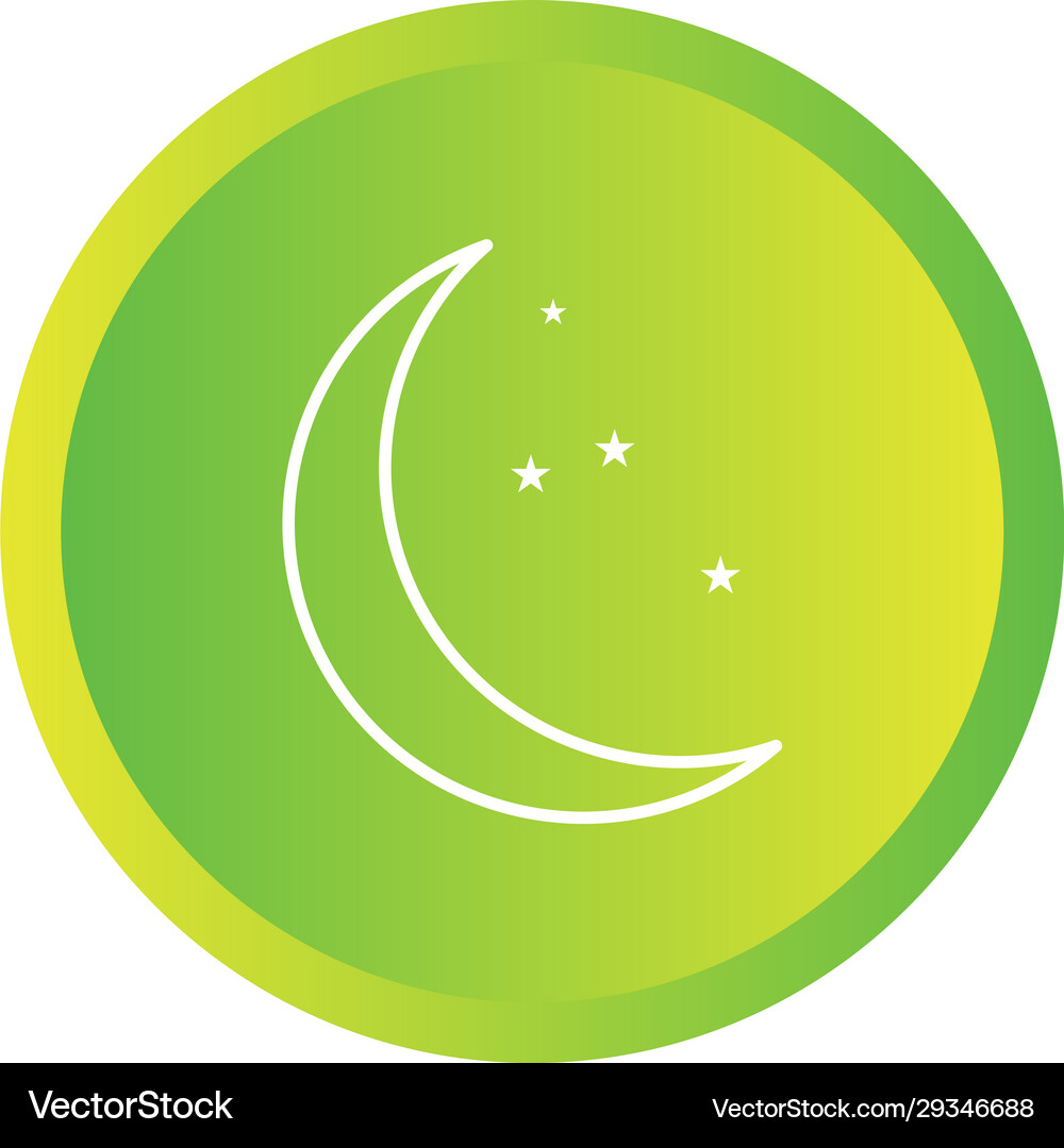 Unique moon and stars line icon Royalty Free Vector Image