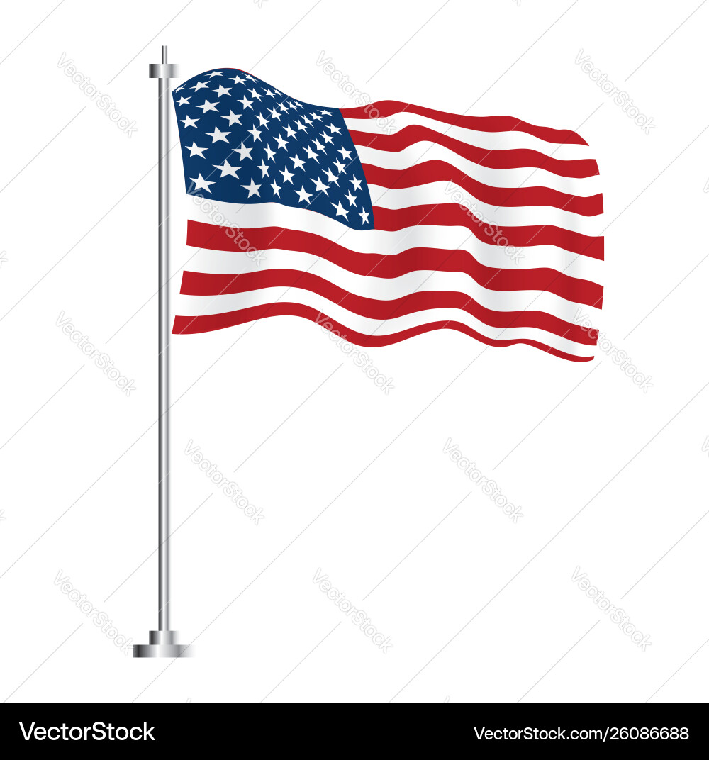 United state america flag Royalty Free Vector Image