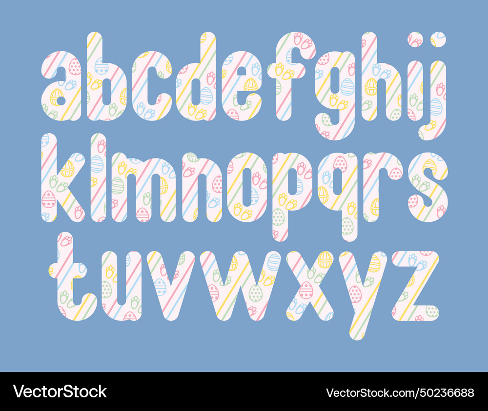 Versatile collection of harmony alphabet letters Vector Image