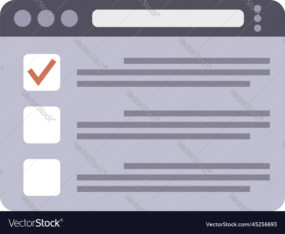 Browser icon flat computer window Royalty Free Vector Image