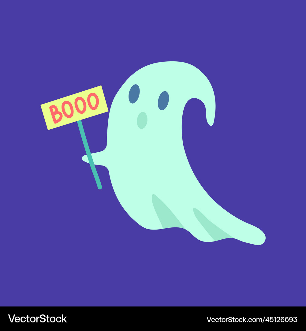 Cartoon color character mascot fly ghost Vector Image