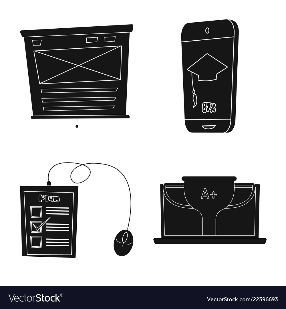 Design of education and learning icon set Vector Image