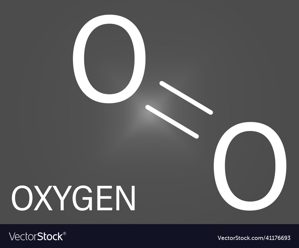 Elemental oxygen o2 molecule skeletal formula Vector Image Elemental oxygen o2 molecule skeletal formula Vector Image