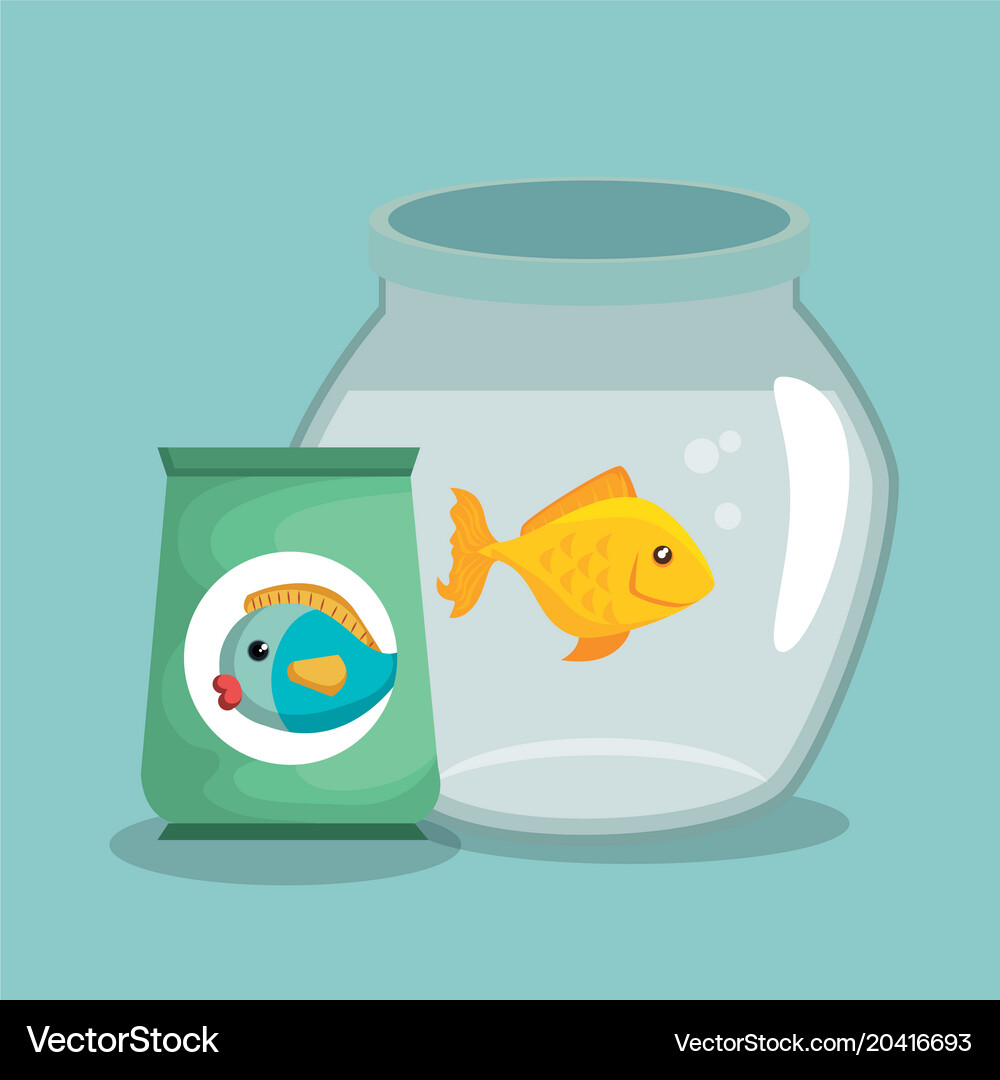 Fish pet in aquarium Royalty Free Vector Image