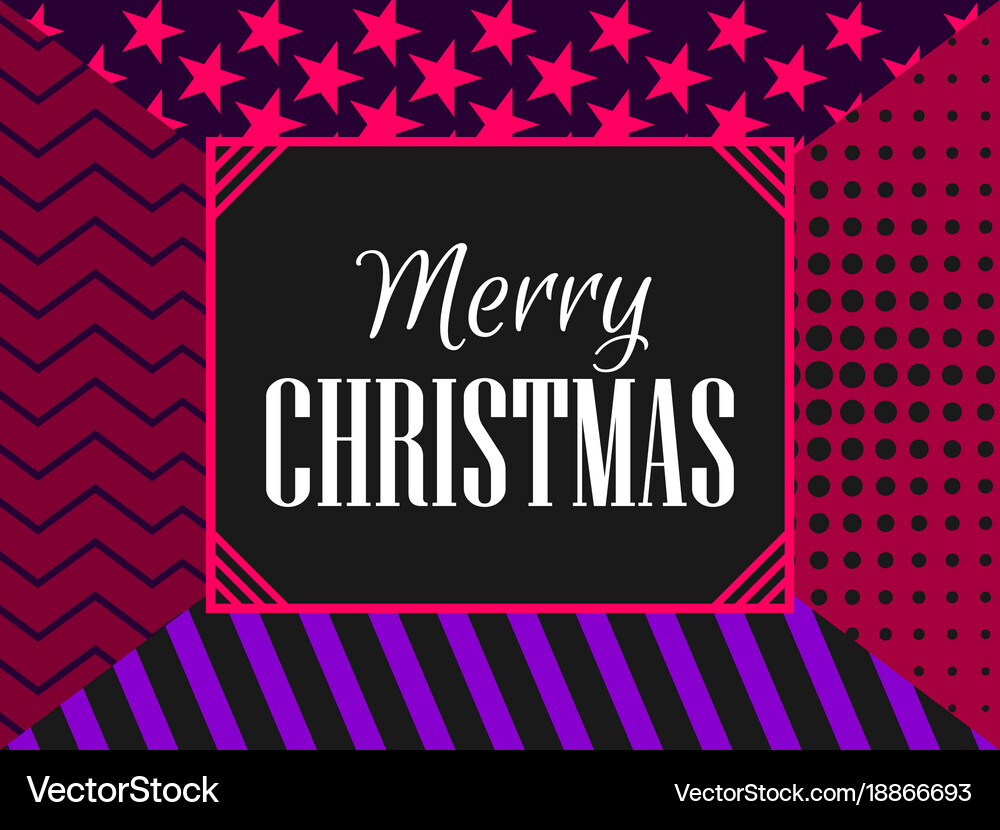 Merry christmas modern pattern fashionable Vector Image