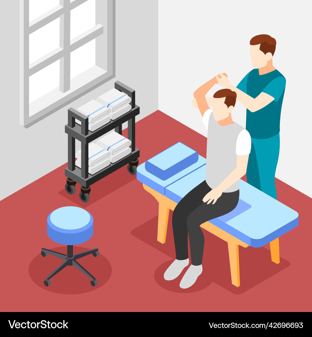 Physiotherapy and rehabilitation background Vector Image
