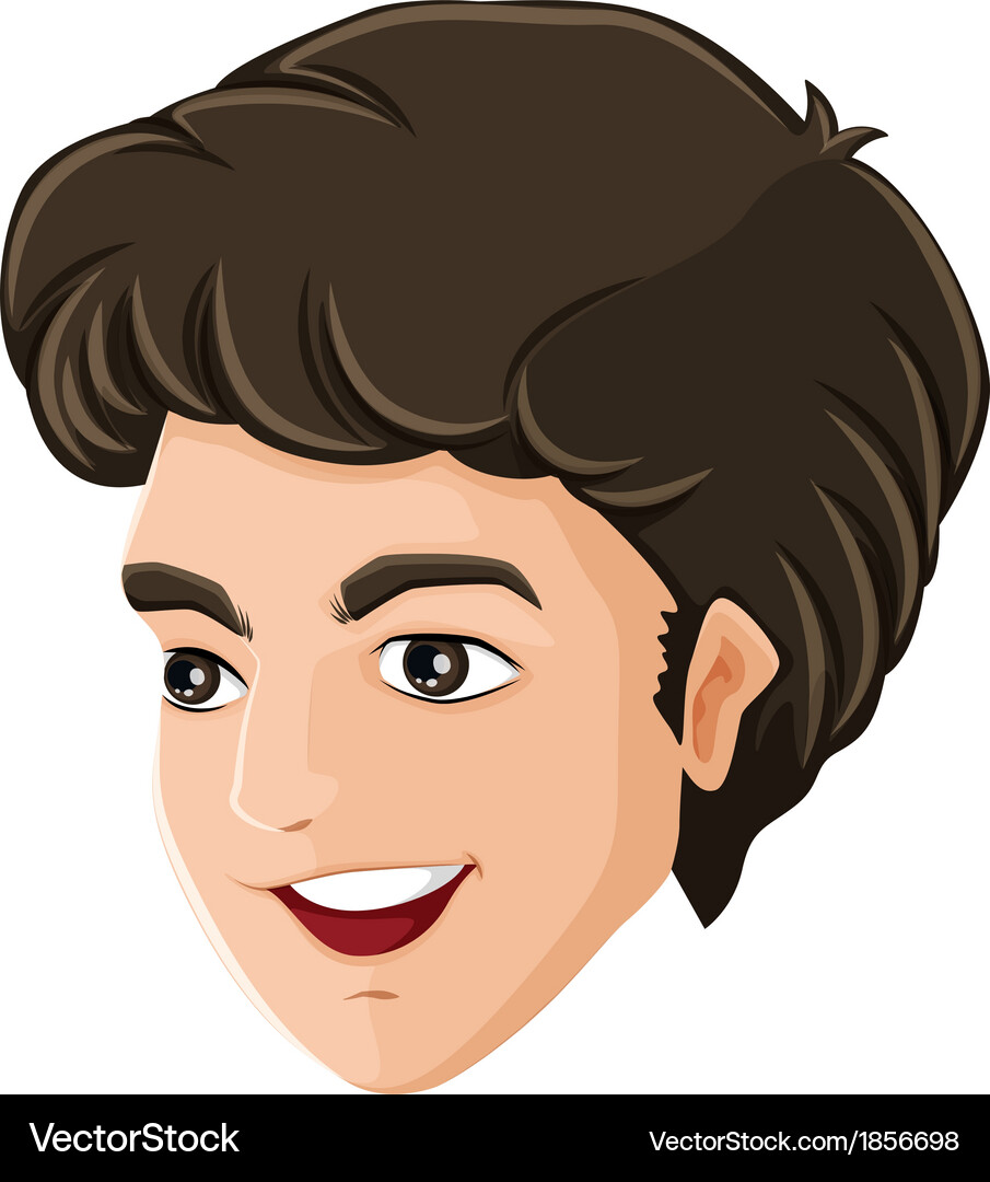 A head of smiling man Royalty Free Vector Image