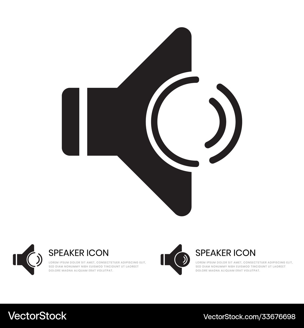Audio speaker volume icon for apps and websites Vector Image