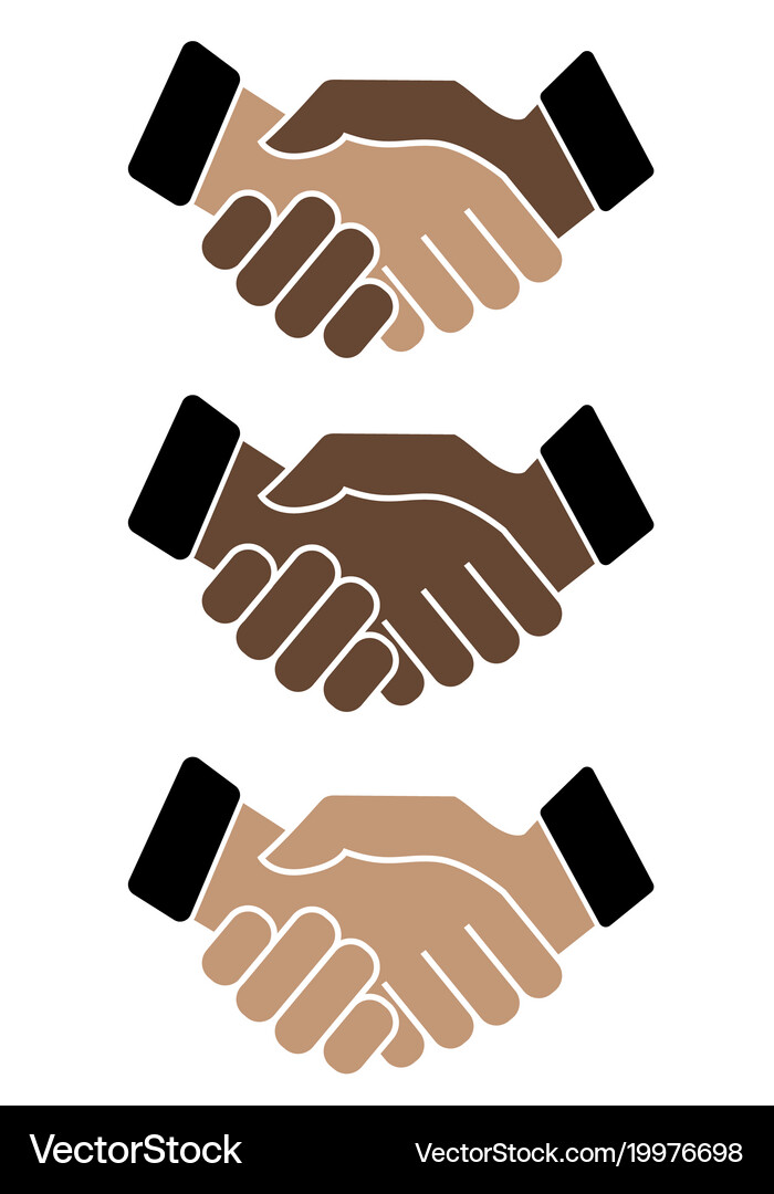 Business handshake icon on white background Vector Image