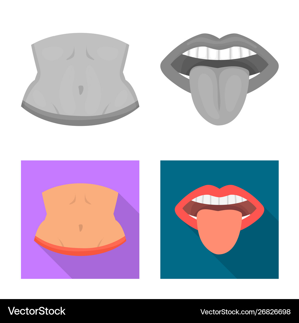 Design body and part icon set body Royalty Free Vector Image
