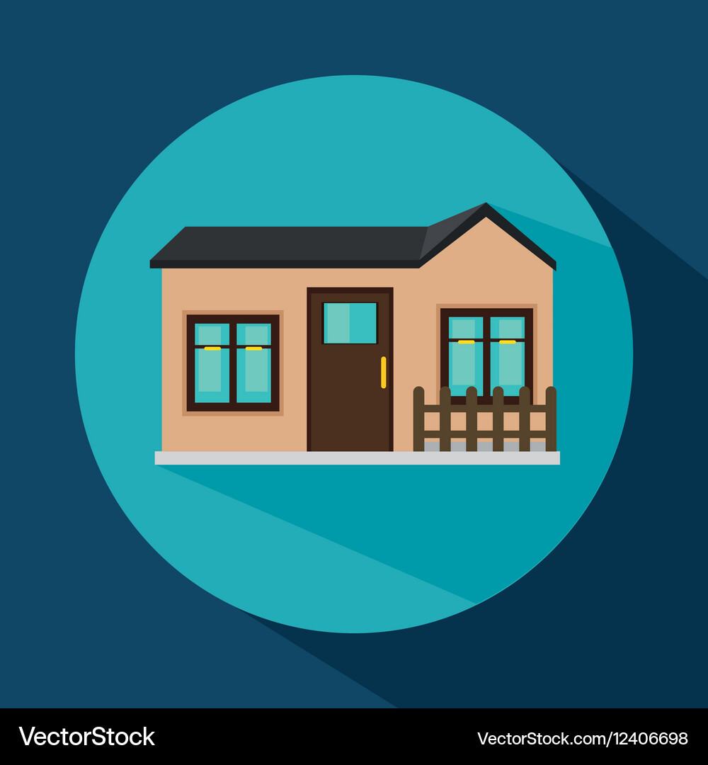Exterior house isolated icon Royalty Free Vector Image