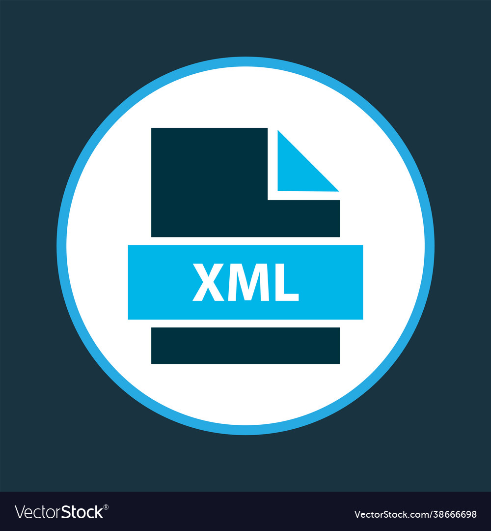 File Xml Icon Colored Symbol Premium Quality Vector Image