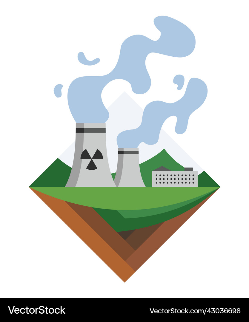 Generation energy type icon power station sign Vector Image