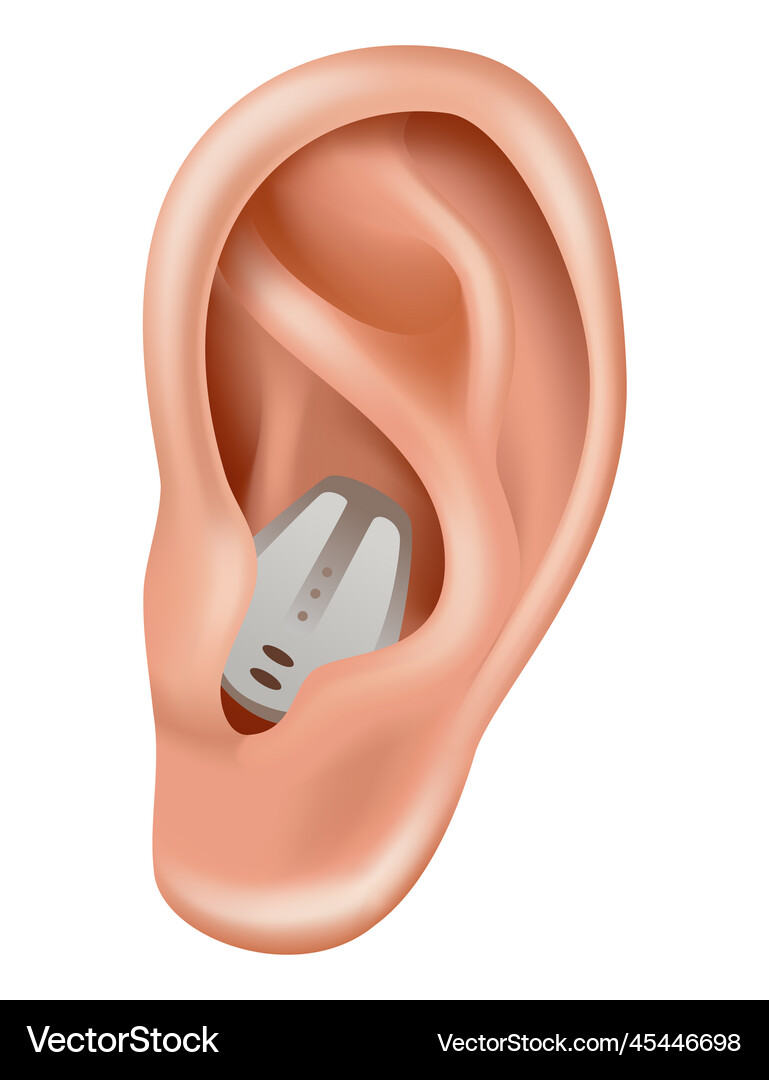 Hearing aid sound amplifier for patients Vector Image