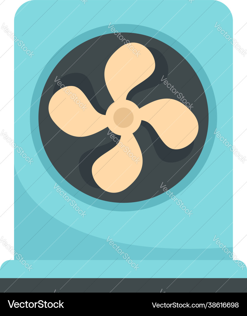 Home fan stand icon flat isolated Royalty Free Vector Image