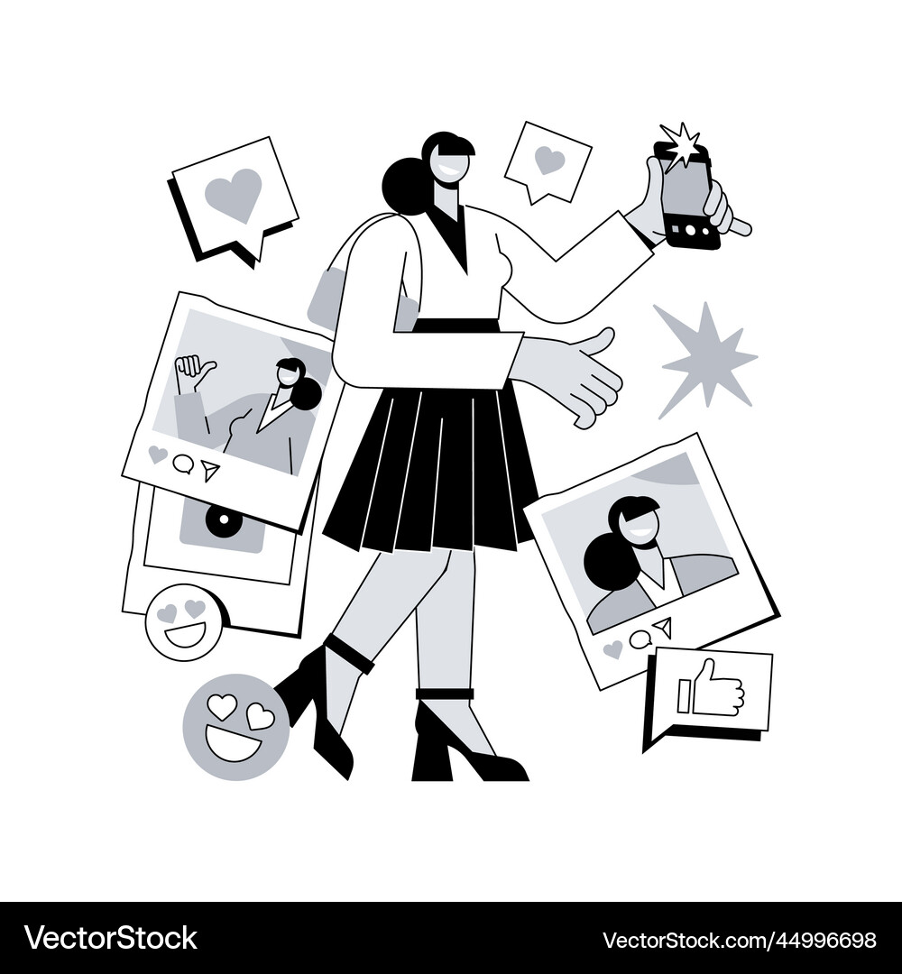 Selfie abstract concept Royalty Free Vector Image
