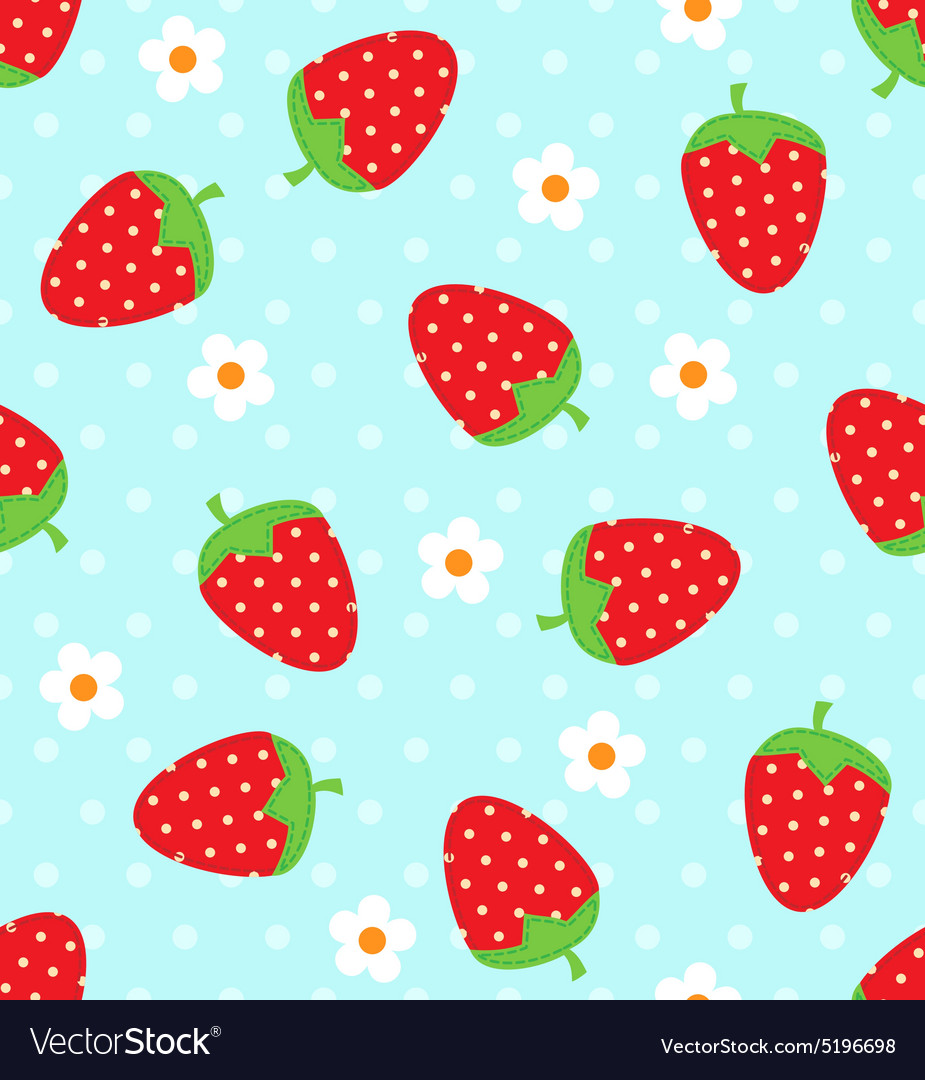 Strawberry pattern Royalty Free Vector Image - VectorStock