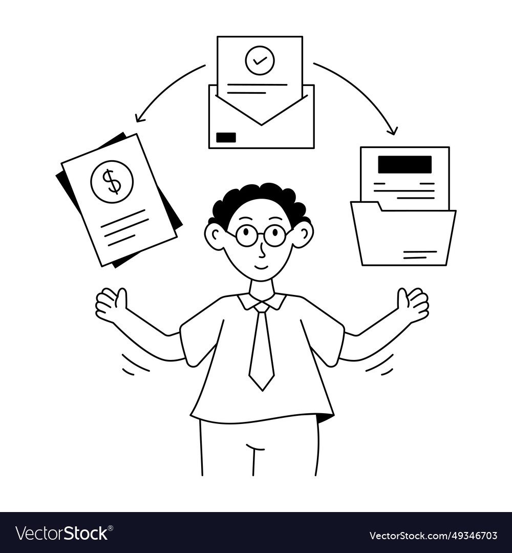 Administrator tasks Royalty Free Vector Image - VectorStock