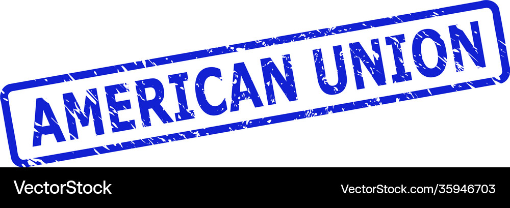 American union stamp with grunge surface Vector Image