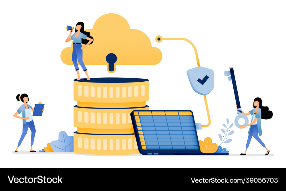 Company sales and accounting data uploaded Vector Image