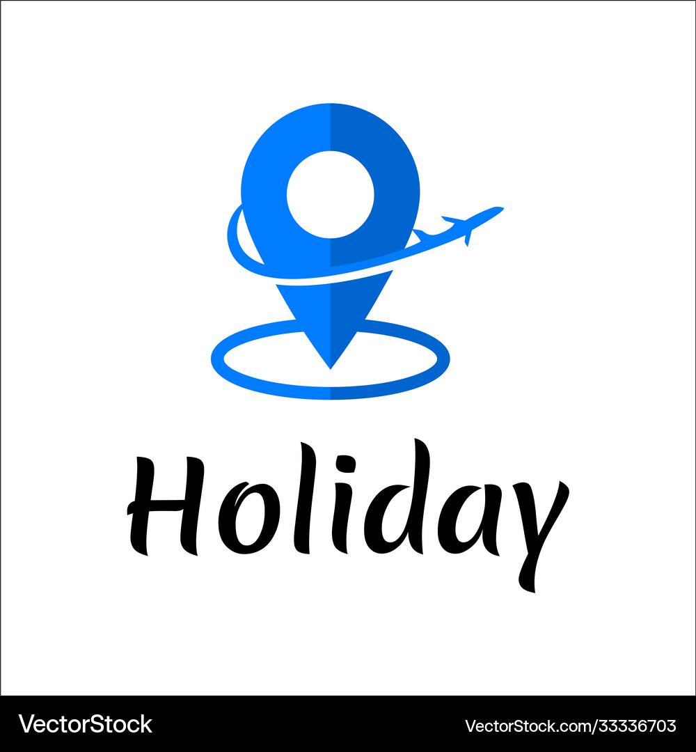 Holiday travel logo design template Royalty Free Vector